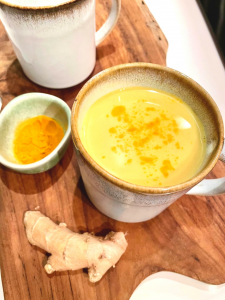 Coconut Turmeric Ginger Warming Broth | her healthy style